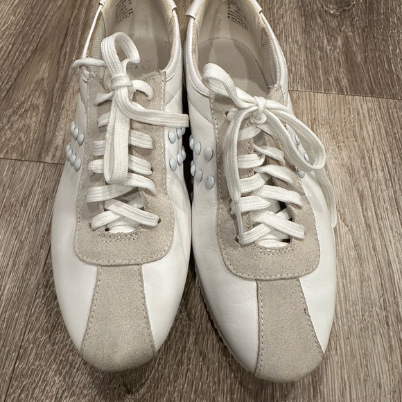 Coach | Shoes | Coach Ivory Rivet Casual Sneakers | Poshmark